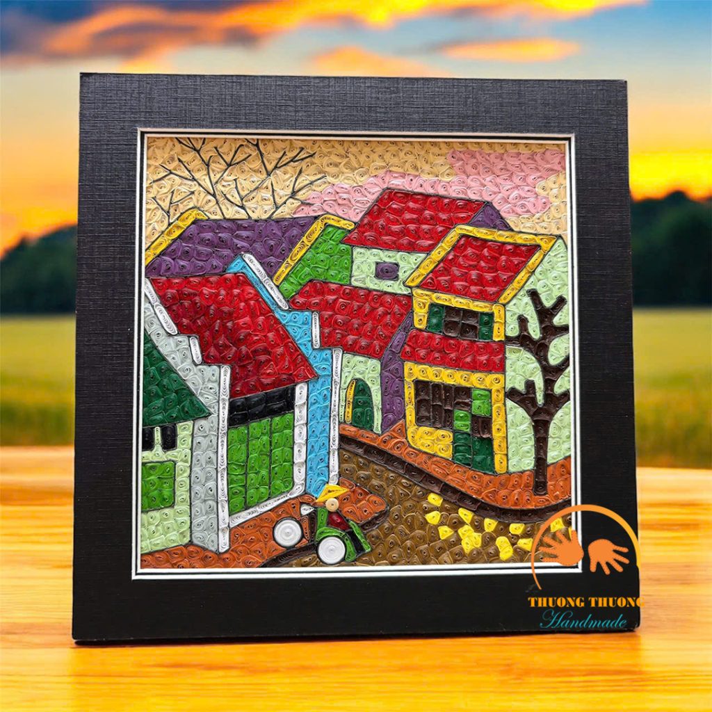 Tranh phố cổ Hà Nội giấy cuốn TT06 - Thương thương